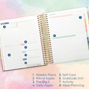 KITLIFE 2023 Keeping it Together Daily Planner | Chic Women’s Planner with Monthly Calendar – Spiral Bound Hardcover Appointment Book – Schedule Your Business Day – Agenda with Premium Paper, Floral