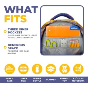 Bundle of Bento Box, Insulated Lunch Bag, Ice Pack & Water Botle Set for Kids - 5 Leakproof Compartments (Blue Yellow Truck) + Toddler Backpack for Boys, Cute 13” (Blue Yellow Trucks)