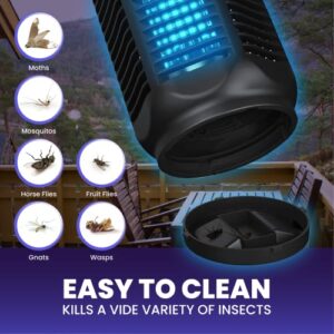 LiBa Electric Bug Zapper, Outdoor & Indoor Insect Killer with Switch – 4000V Powerful Grid, 20W Extra Brightness IPX4 Waterproof Mosquito Repellent Outdoor, Fly Traps for Backyard Patio