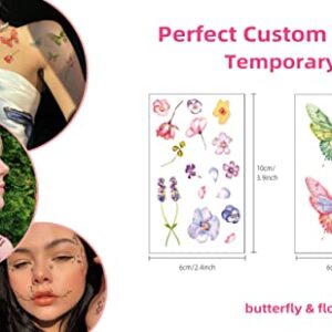 DIVAWOO 32 Sheets Face Temporary Tattoo, 20 sheets Glitter Metallic Freckle Tattoos, 12 PCS Butterflies Fake Tattoos Stickers for Festival Makeup Rave Accessories