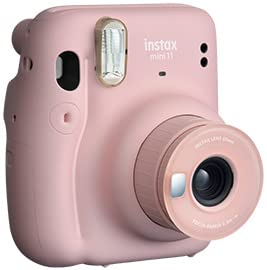 Fujifilm Instax Mini 11 Instant Camera Accessory Kit (Blush Pink) with Case, Instax Mini Film (2 Pack) and Instax Mini Sky Blue Film