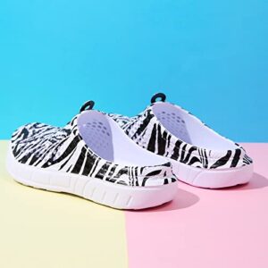 CERYTHRINA Garden Shoes Clogs for Women Summer Sandals Womens Quick Drying Slippers Walking Lightweight Rain Beach Summer Pool Beach Water Shoes Girl Breathable Footwear Nurses Shoes Zebra 39