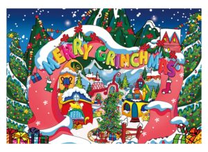 allenjoy 82" x 59" merry grinchmas christmas backdrop for kids xmas winter let it snow happy new year holiday first birthday baby shower party supplies decoration banner photo booth props background