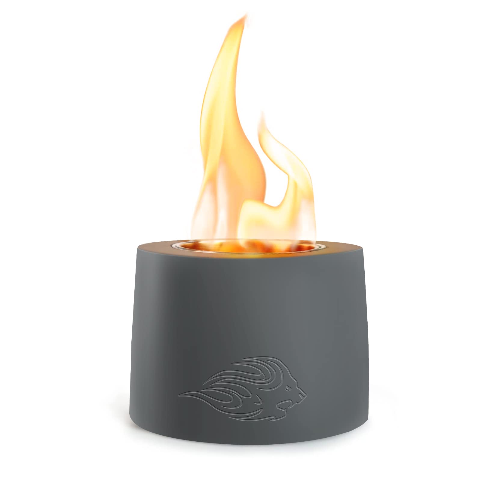 Table Top Fire Pit Bowl - Tabletop Rubbing Alcohol Fireplace Indoor Outdoor Decor Mini Fire Pit Long Time Burning and Smokeless Birthday Gifts (Black)