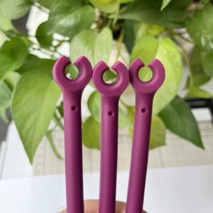 HJYZY 8 pcs Silicone Wine Glass Rack, Purple, Adjustable