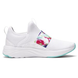 PUMA Softride Sophia Slip-On Bleached Puma White/Aruba Blue 11 B (M)