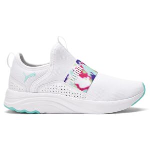 PUMA Softride Sophia Slip-On Bleached Puma White/Aruba Blue 11 B (M)