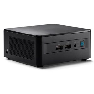 intel nuc 12 pro nuc12wshi7 barebones desktop computer i71260p no ram/storage/os, 0gb, windows 11 home, black