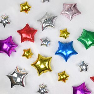 Moukiween Star Balloons,50 Pieces 10 inch Gold Star-Shape Foil Balloons Mylar Balloons for Party Decorations