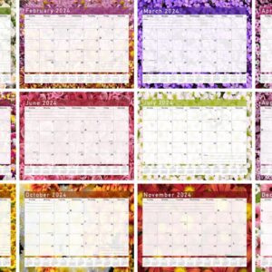 2024 Monthly Desktop/Wall Calendar/Planner - Habit Tracker - Daily, Weekly & Monthly Goal Motivational Habit Tracking Journal Inspirational - (Edition #023)