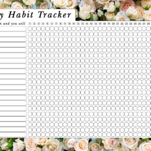 2024 Monthly Desktop/Wall Calendar/Planner - Habit Tracker - Daily, Weekly & Monthly Goal Motivational Habit Tracking Journal Inspirational - (Edition #023)