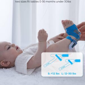 Babytone Baby Oxygen Monitor, Baby Sleep Monitor, Tracking Avg O2, Pulse Rate and Movement for Infant, Wearable Foot Monitor with Bluetooth and APP, for 0-36 Months Newborn's Sleep(New Version-Sock)