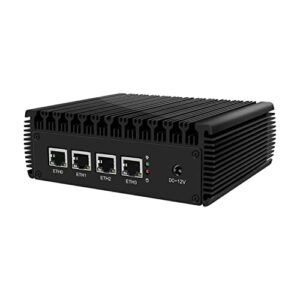 hunsn micro firewall appliance, mini pc, vpn, router pc, intel n5105, rj02l, aes-ni, 4 x intel 2.5gbe i225-v b3, hdmi, dp, 4 x usb, barebone, no ram, no storage, no system