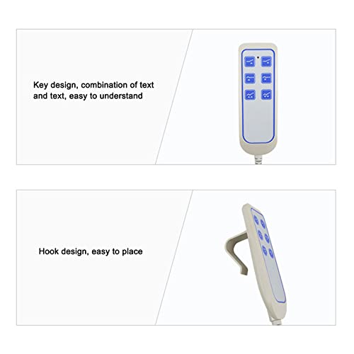 Lift Bed Remote Control, 8 Pin Button Control Hand Control Handset Remote Hook Design IP66 for Smart Home