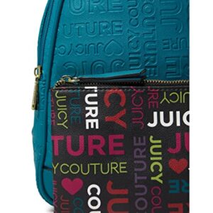 Juicy Couture Pullout Pouch Backpack Block Logo Deep Lake One Size