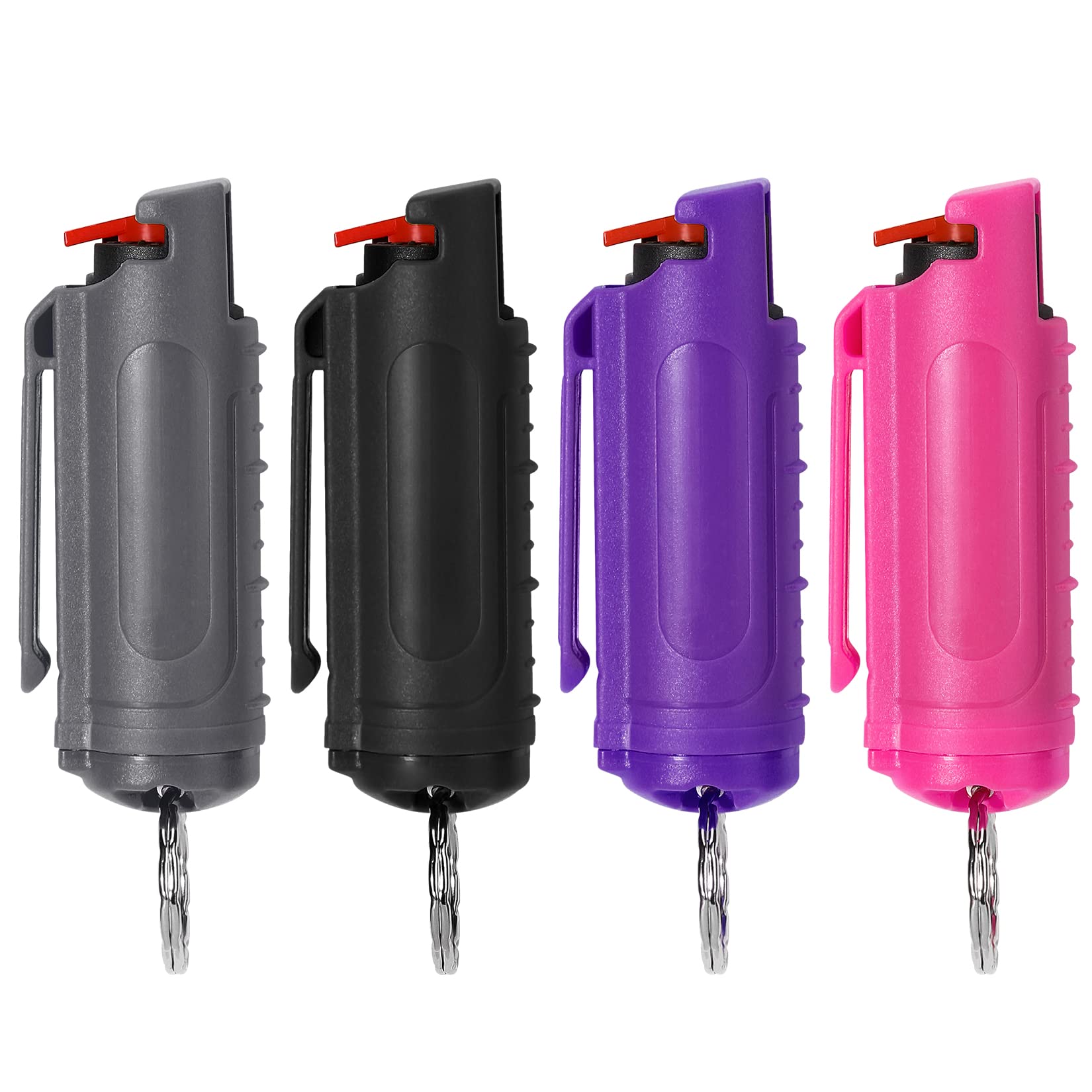 AIMHUNTER Pepper Spray Keychain - Maximum Strength for Easy and Outdoor (Black,Gray,Pink,Purple)