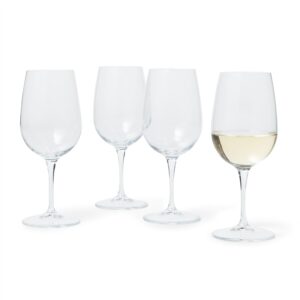 sur la table bistro white wine glasses, set of 4, clear