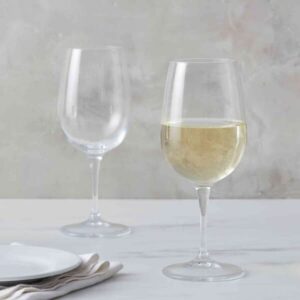 Sur La Table Bistro White Wine Glasses, Set of 4, Clear