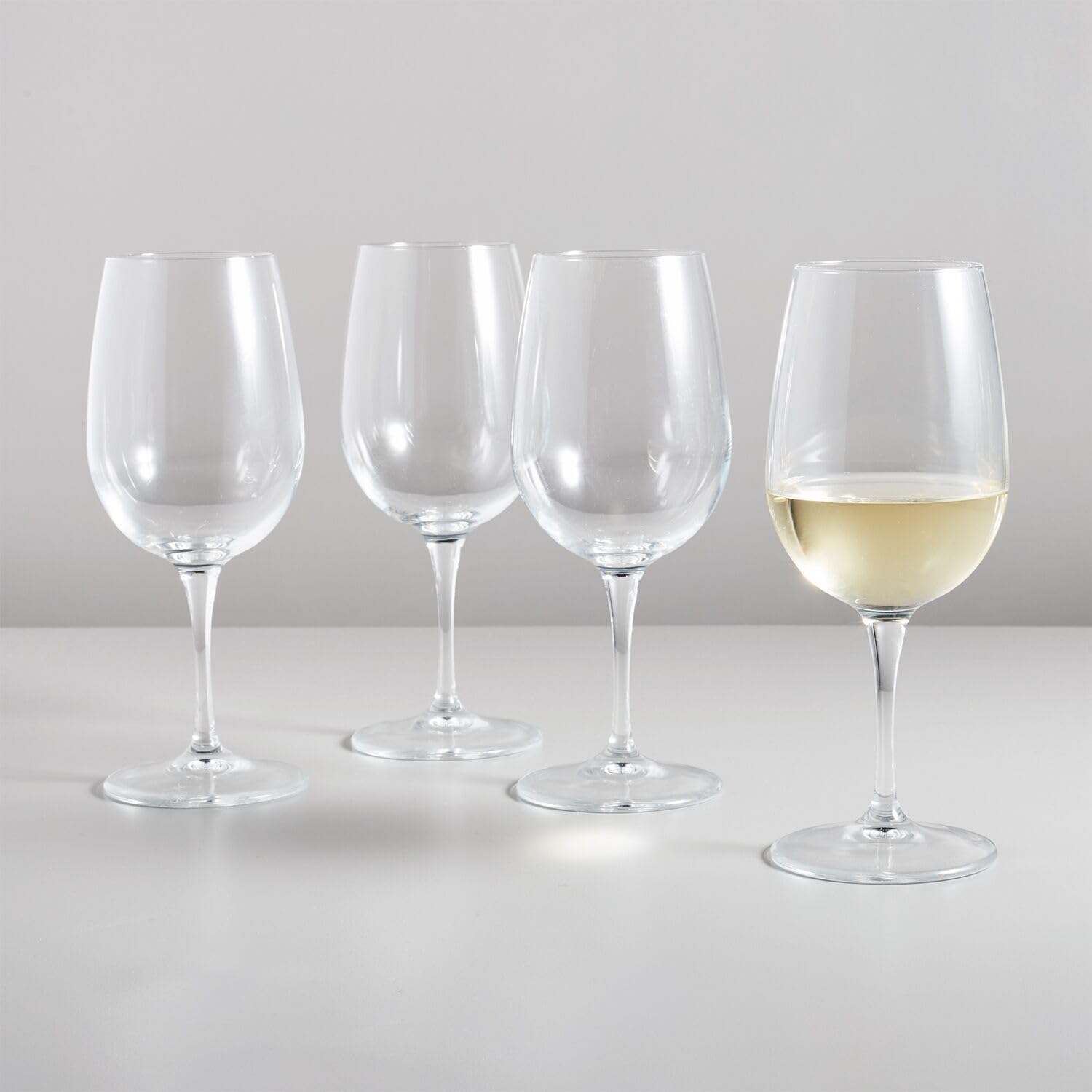 Sur La Table Bistro White Wine Glasses, Set of 4, Clear