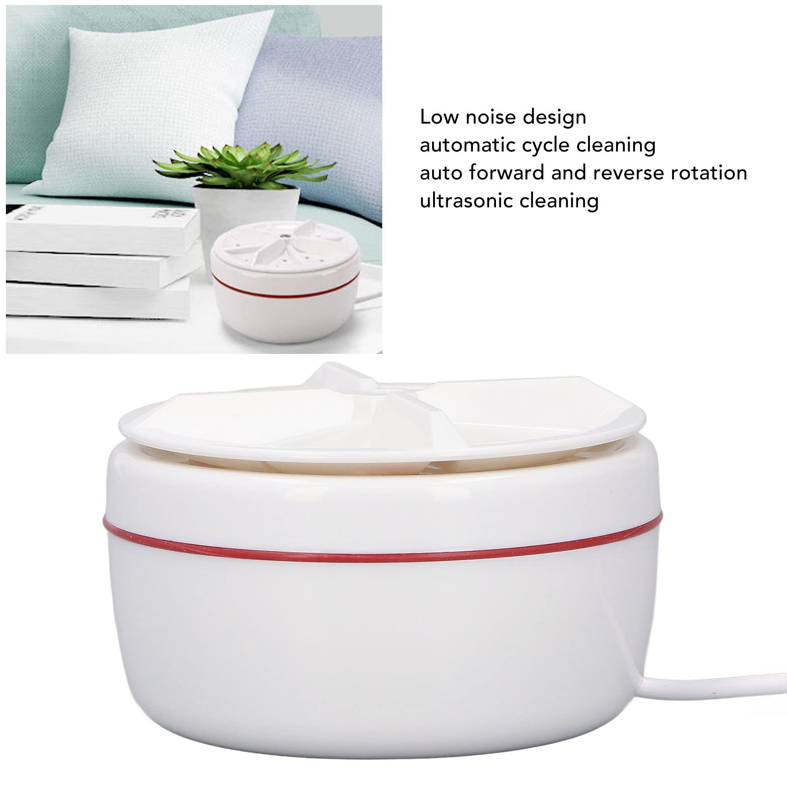 Natudeco Portable Washing Machine Mini Bucket Washing Machine Collapsible Travel Bucket Washer Mini Washing Machine 30w Laundry Washing Tool for Hotel Dormitory Home