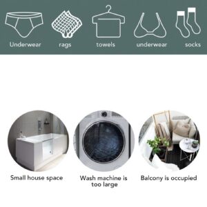 Natudeco Portable Washing Machine Mini Bucket Washing Machine Collapsible Travel Bucket Washer Mini Washing Machine 30w Laundry Washing Tool for Hotel Dormitory Home