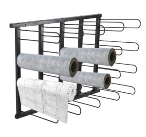 gtouse vinyl roll wall mount storage rack -20 rolls vinyl, art paper racks,wall mounted media storage rack vinyl,bulletin blueprint storage roll file wall rack