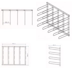 Gtouse Vinyl Roll Wall Mount Storage Rack -20 Rolls Vinyl, Art Paper Racks,Wall Mounted Media Storage Rack Vinyl,Bulletin Blueprint Storage Roll File Wall Rack