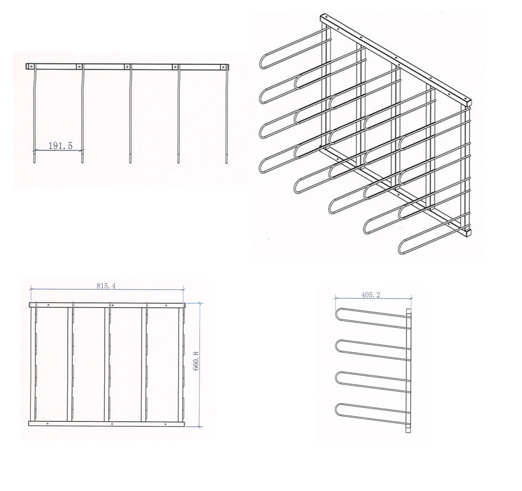 Gtouse Vinyl Roll Wall Mount Storage Rack -20 Rolls Vinyl, Art Paper Racks,Wall Mounted Media Storage Rack Vinyl,Bulletin Blueprint Storage Roll File Wall Rack