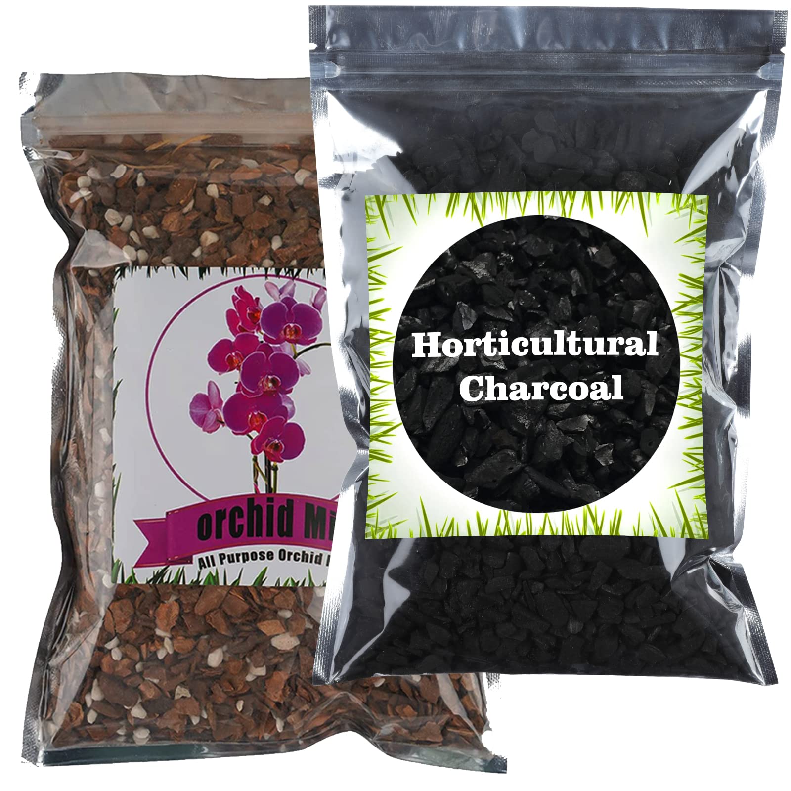 Horticultural Charcoal 1 QT & Orchid Potting Mix 1 QT by Doter