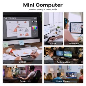 Beelink SEI12 Mini PC Intel Core i5 Processors i5-12450H (up to 4.4GHZ),Mini Computer with 16GB DDR4 RAM 500GB M.2 Pcle 4.0 NVMe 2280 SSD,Dual Screen Display/HDMI+DP/WiFi6/BT5.2,Auto Power On