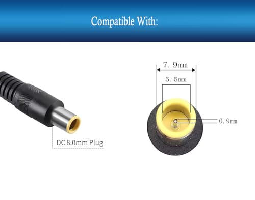 UpBright Car DC Adapter Compatible with BLUETTI EB3A EB90 EB70 Power Station Solar Generator 268Wh LiFePO4 Battery Pack 12V-28VDC-8.5A 600W 7.9mm x 5.5mm Connection Power Supply Cord Battery Charger