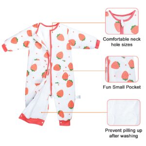 MooMoo Baby Sleep Sack with Feet 2.5 Tog Toddler Sleeping Sack for Winter Warm Wearable Blanket for Baby Cotton 18-24M