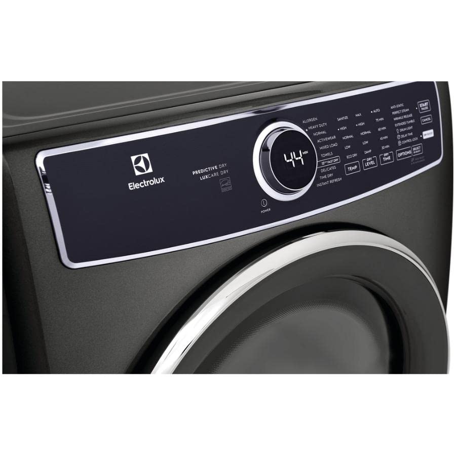 27" 8.0 cu. ft. Electric Front Load Steam Dryer (ELFE753CAT) - with Predictive Dry + Instant Refresh, Titanium