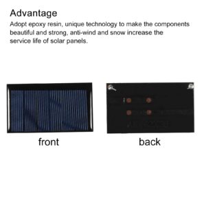 MECCANIXITY Mini Solar Panel Cell 3V 90mA 0.27W 62mm x 36mm for DIY Electric Power Project Pack of 10