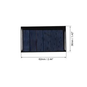 MECCANIXITY Mini Solar Panel Cell 3V 90mA 0.27W 62mm x 36mm for DIY Electric Power Project Pack of 10