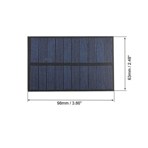 MECCANIXITY Mini Solar Panel Cell 5V 175mA 0.875W 98mm x 63mm for DIY Electric Power Project Pack of 1