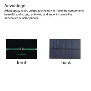 MECCANIXITY Mini Solar Panel Cell 5V 175mA 0.875W 98mm x 63mm for DIY Electric Power Project Pack of 1