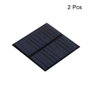 MECCANIXITY Mini Solar Panel Cell 5.5V 110mA 0.605W 70mm x 70mm for DIY Electric Power Project Pack of 2