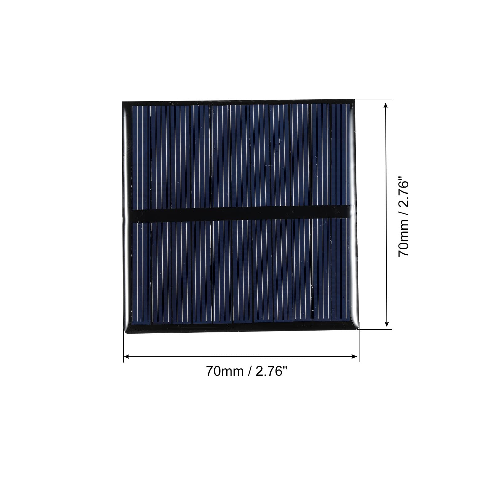 MECCANIXITY Mini Solar Panel Cell 5.5V 110mA 0.605W 70mm x 70mm for DIY Electric Power Project Pack of 2