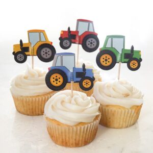 24 Trucks Cupcake Toppers (Tractor Trucks)