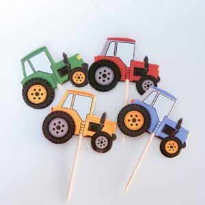 24 Trucks Cupcake Toppers (Tractor Trucks)