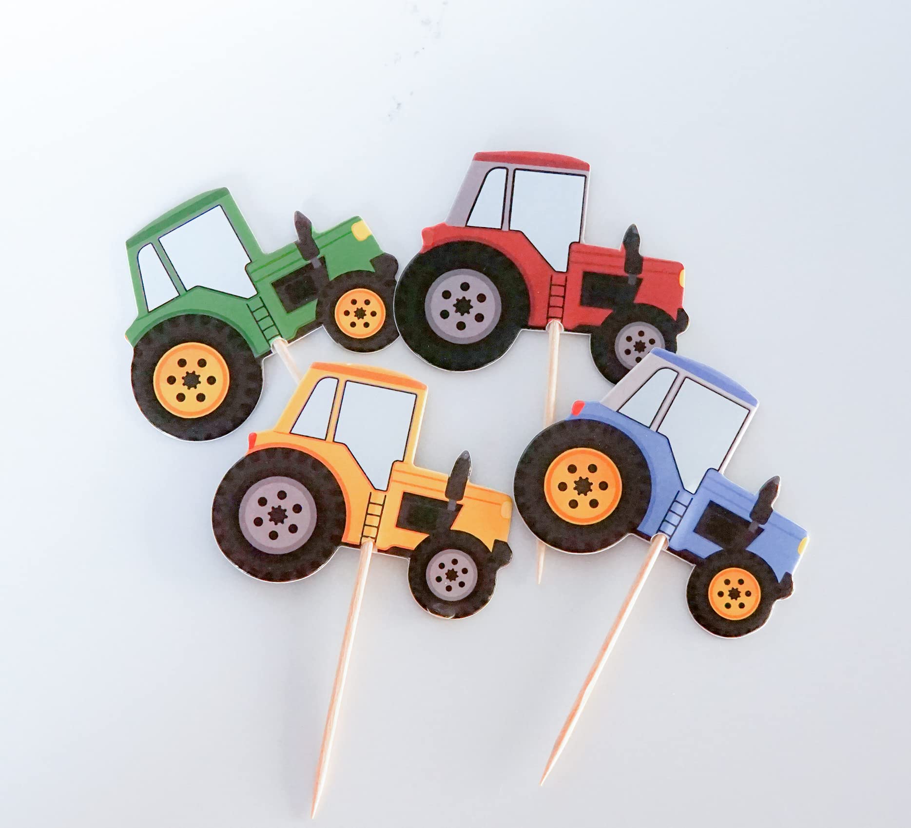 24 Trucks Cupcake Toppers (Tractor Trucks)