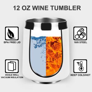 NBOOCUP Coworker Gifts for Women, Chance Made Us Colleagues - Funny Leaving Farewell or Going Away Thank You Birthday Christmas Gifts for Coworkers Colleague Boss Women, 12 oz Stemless Wine Tumbler