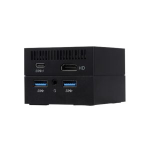 Fusion5 FMP4 Mini PC Windows 11 Pro - Intel Quad Core Mini Computer, 128GB Storage and 8GB RAM - Mini Desktop Computer with Dual Band WiFi, HDMI, USB 3.0, Micro SD Card Slot - Small & Portable