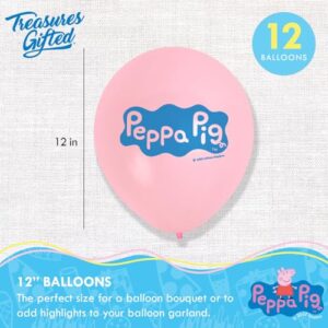 Treasures Gifted Officially Licensed Peppa Pig Birthday Party Supplies - Serves 16 Guests Ultimate Set Peppa Pig Party Supplies, Peppa Pig Decorations, Peppa Pig Backdrop, Peppa Pig Cake Topper & More