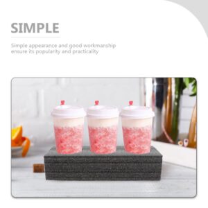 4Pcs Foam Drink Holders Drink Carrier Tray 3 Holes Hot or Cold Beverage Cup Holder Takeout Packing to Go Drink Holder for Car Food