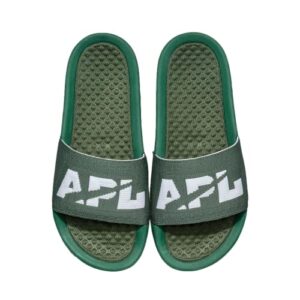 apl: athletic propulsion labs women's big logo techloom slide, great green/white, 8