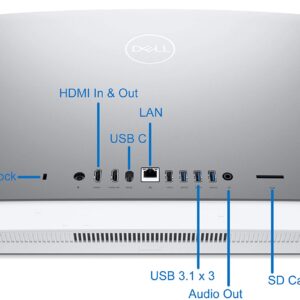 Dell Inspiron 5400 All in One Desktop Computer, 23.8” FHD Touchscreen, Intel 11th Gen i5-1135G7 Upto 4.2GHz, 8GB RAM, 256GB NVMe SSD, Webcam, HDMI, SD-Card, USB Type-C - Windows 10 Pro (Renewed)