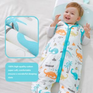 Mosebears Baby Sleep Sack with Feet，Baby Winter Sleep Sack for Toddler Thicken 2.5 TOG (3-4T Years, Baby height 38-42 inches)