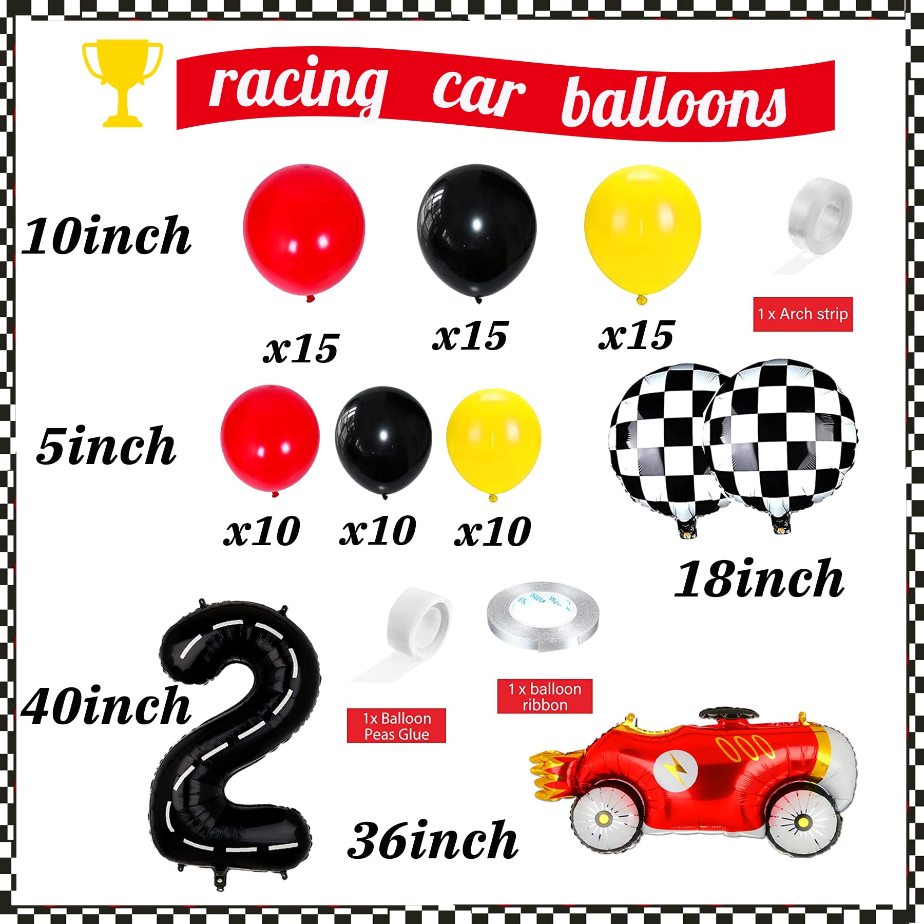 Two Fast Birthday Decorations, Racing Car Theme 2nd Birthday Party Decorations, Two Fast Cake Topper, Tablecloth, Balloons Garland, Two Fast Banner for Two Fast Two Curious Birthday Decorations